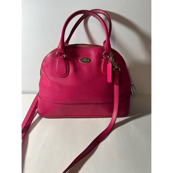 Coach | Bags | Coach Pink Leather Handbag | Poshmark